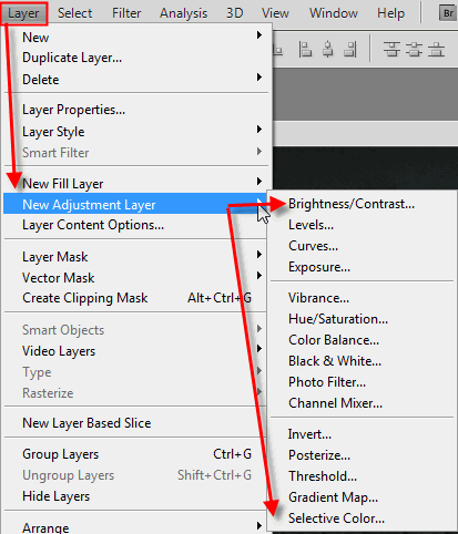 Using Adjustment layers